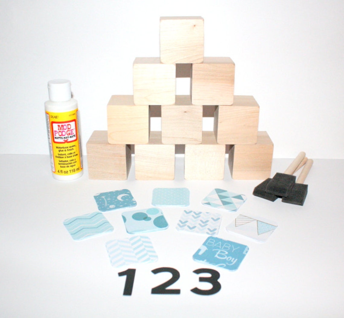 DIY Baby Shower Craft Baby Boy Shabby Chic Blue Nursery - Etsy