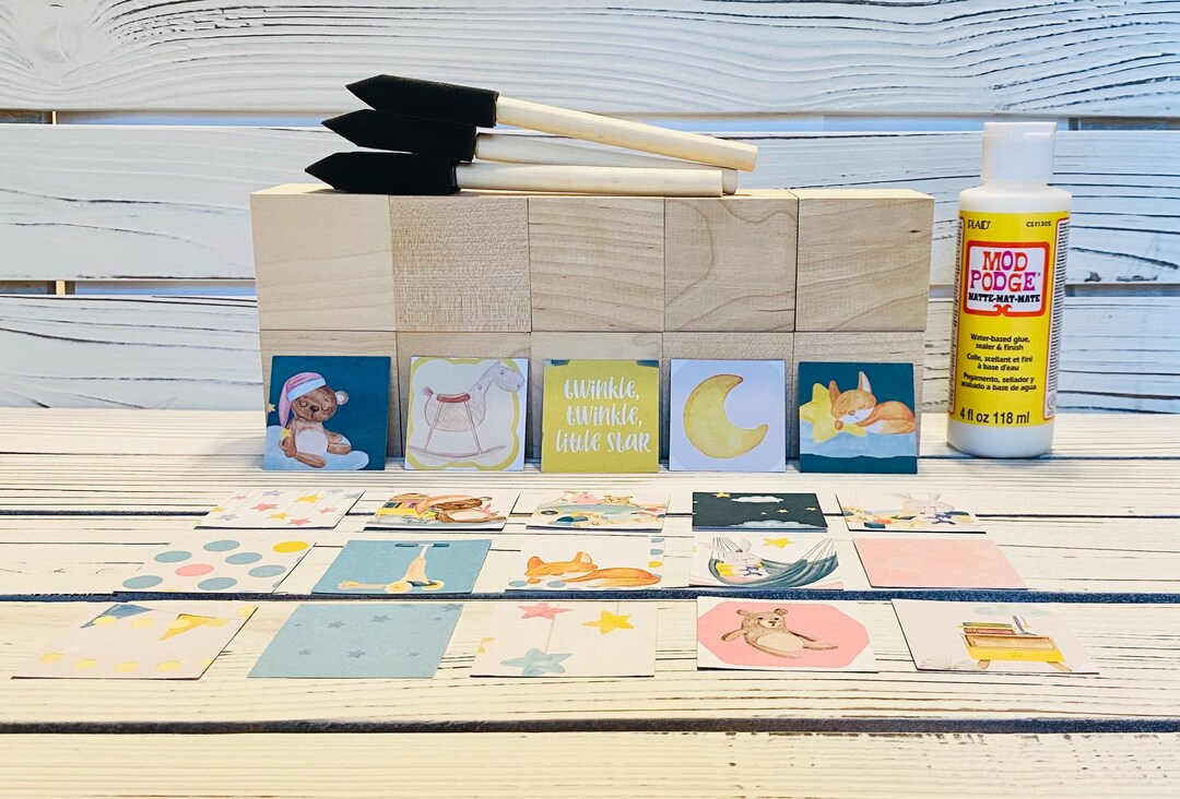 Twinkle Twinkle Baby Shower - Baby Shower Activity - DIY Wooden Blocks ...