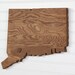Connecticut State Shape Wood Sign Cutout Wall Art. Modern | Etsy