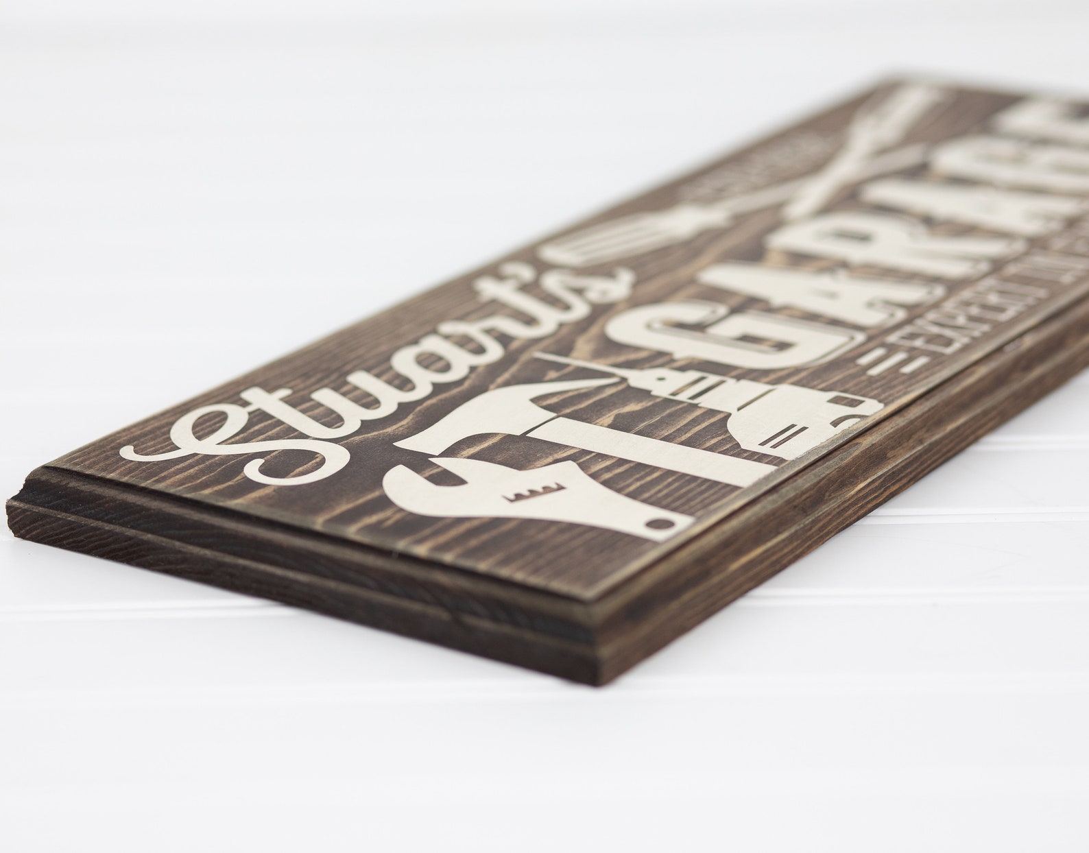 Personalized Workshop or Garage Wood Sign Wall Art Plaque. Custom Shop ...