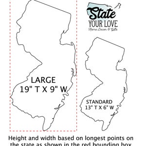 New Jersey State Shape Wood Sign Cutout Wall Art. Modern Rustic ...