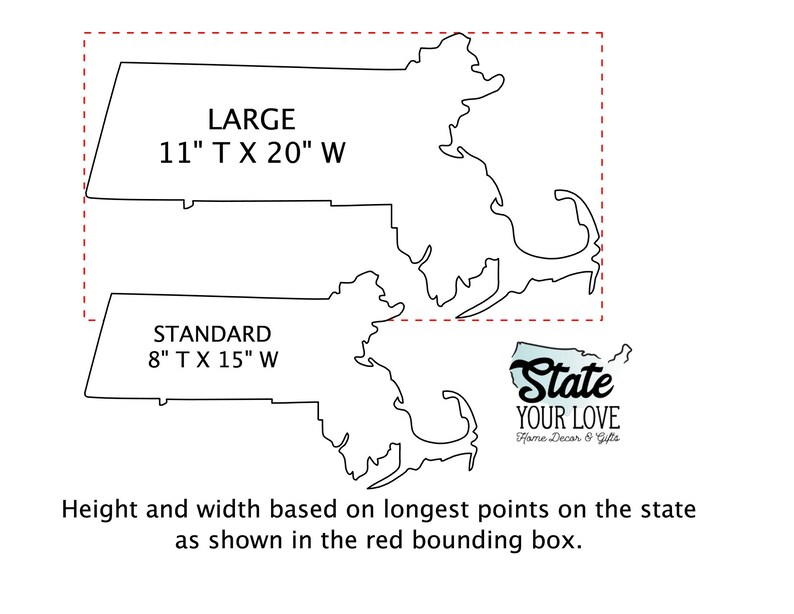 Massachusetts State Shape Wood Sign Cutout Wall Art. Modern - Etsy