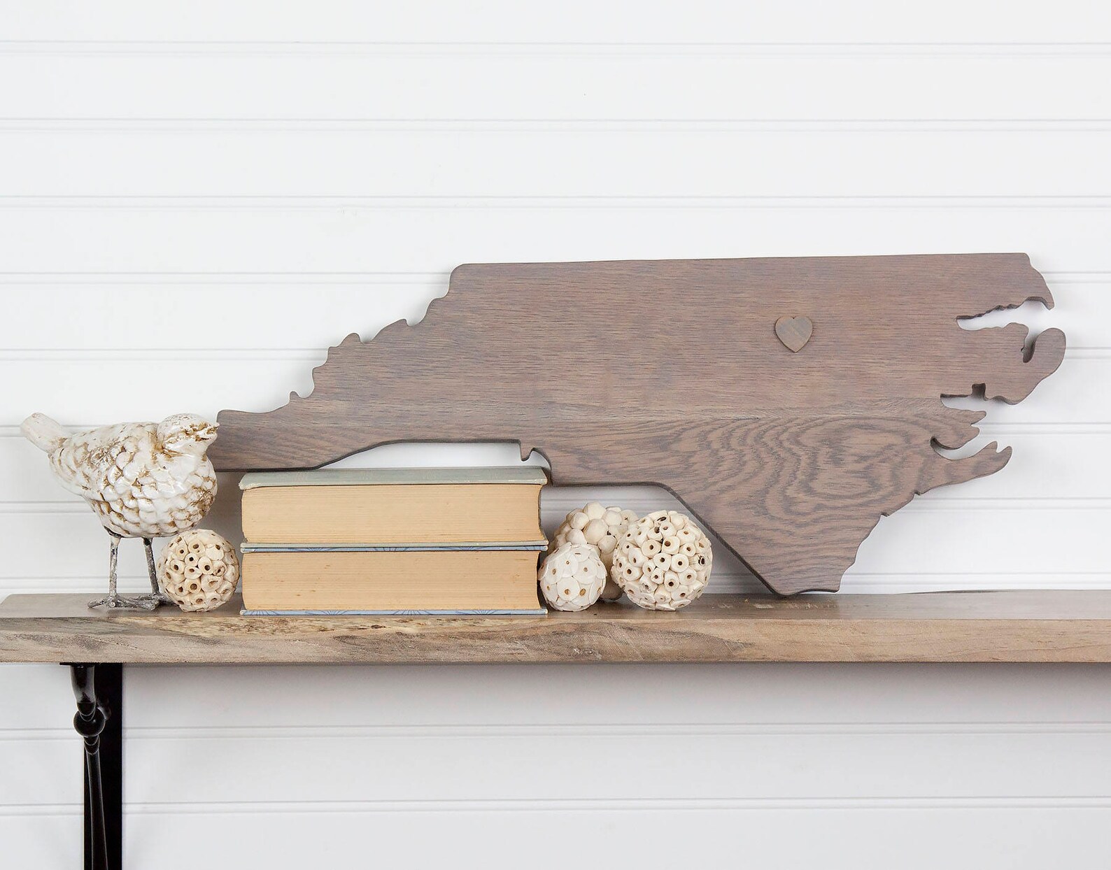 North Carolina State Shape Wood Sign Cutout Wall Art. Modern Rustic ...