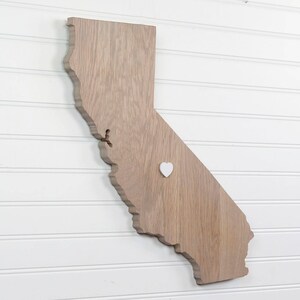 California State Shape Wood Sign Cutout Wall Art. Modern Rustic ...