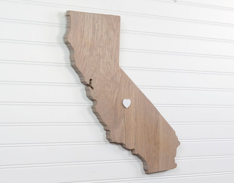 California State Shape Wood Sign Cutout Wall Art. Modern | Etsy