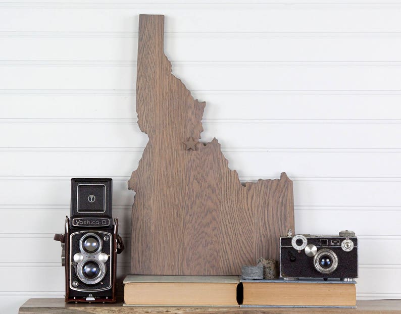 Idaho State Shape Wood Sign Cutout Wall Art. Modern Rustic - Etsy