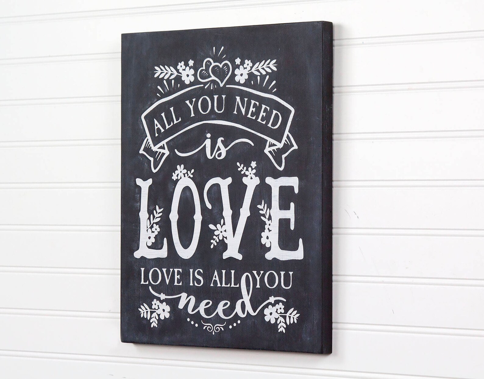 Love is All You Need Chalkboard Style Painted Wood Sign Wall | Etsy