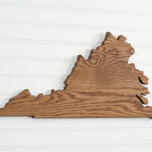 Virginia State Shape Wood Sign Cutout Wall Art. Modern Rustic ...