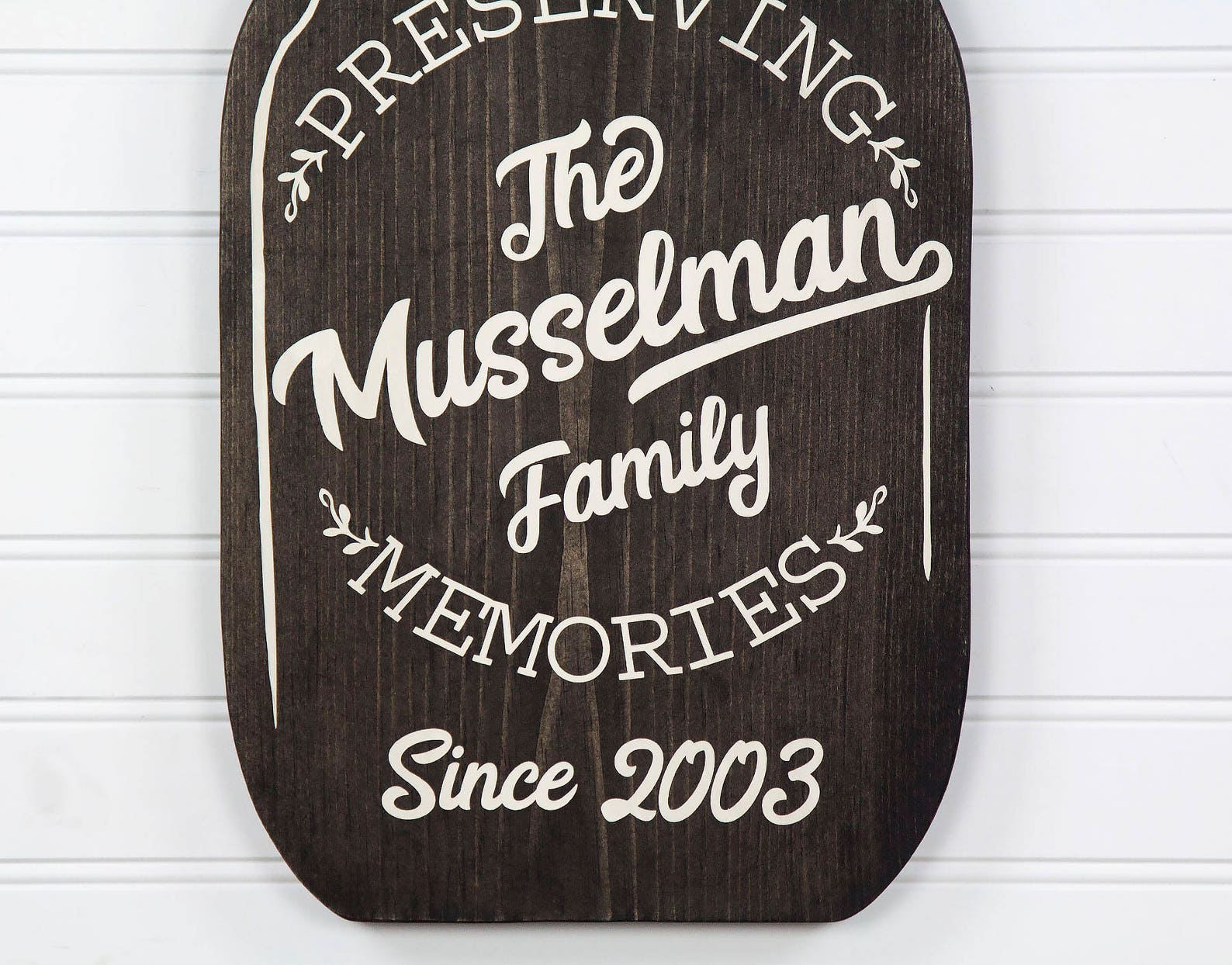 Personalized Mason Jar Shape Farmhouse Style Wood Cutout Sign - Etsy