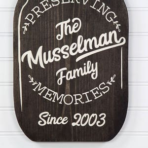 Personalized Mason Jar Shape Farmhouse Style Wood Cutout Sign Wall Art ...