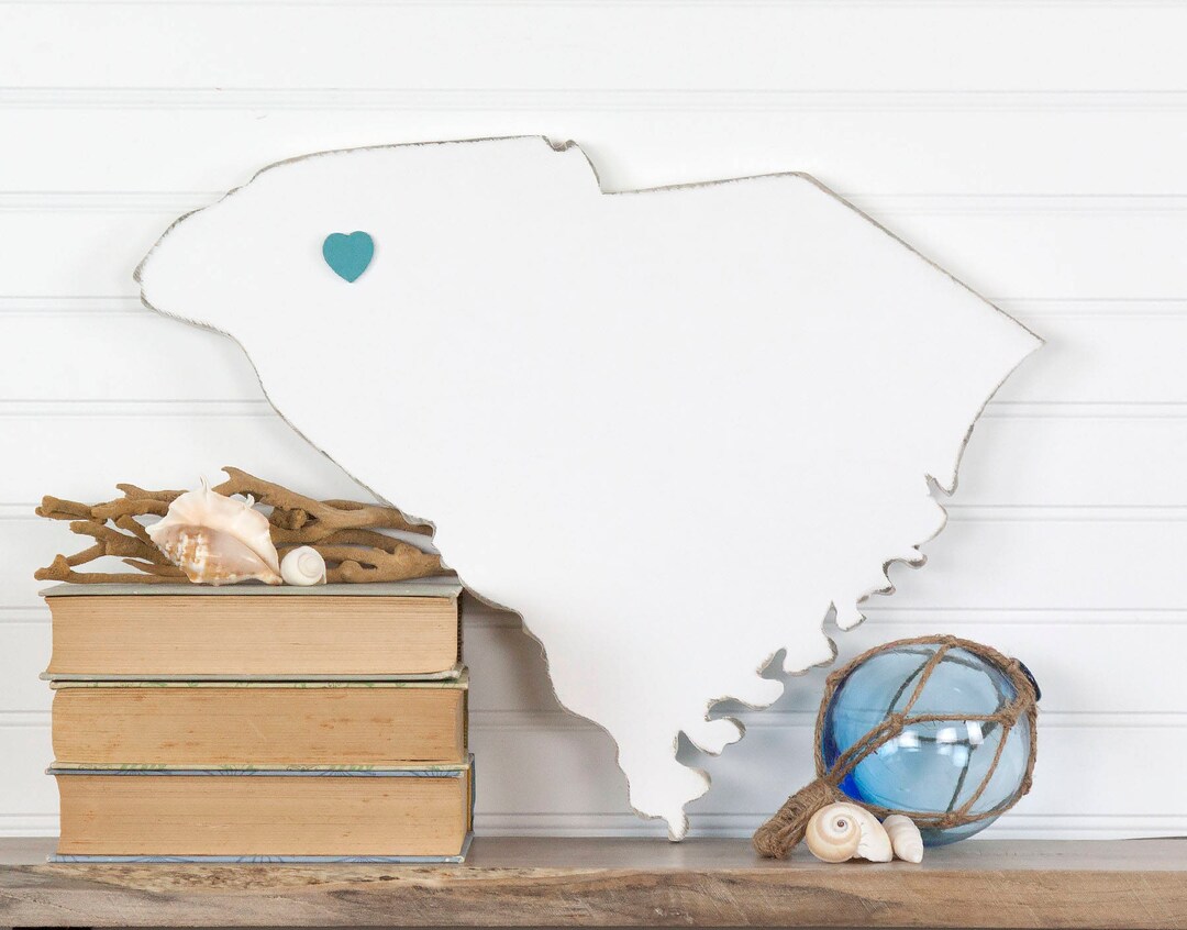 South Carolina Home State Wood Sign Cutout Silhouette Wall Art ...