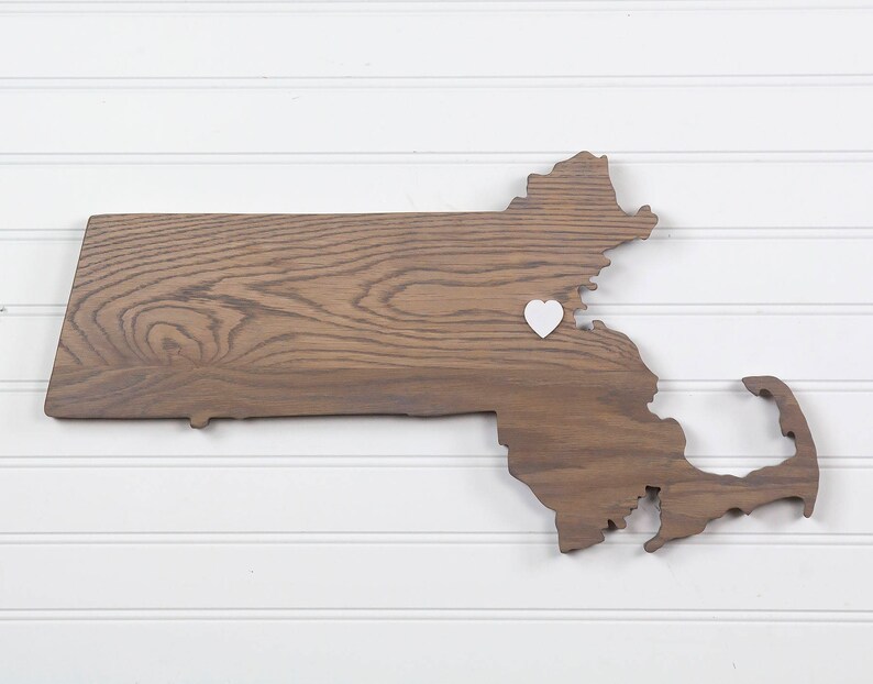 Massachusetts State Shape Wood Sign Cutout Wall Art. Modern - Etsy