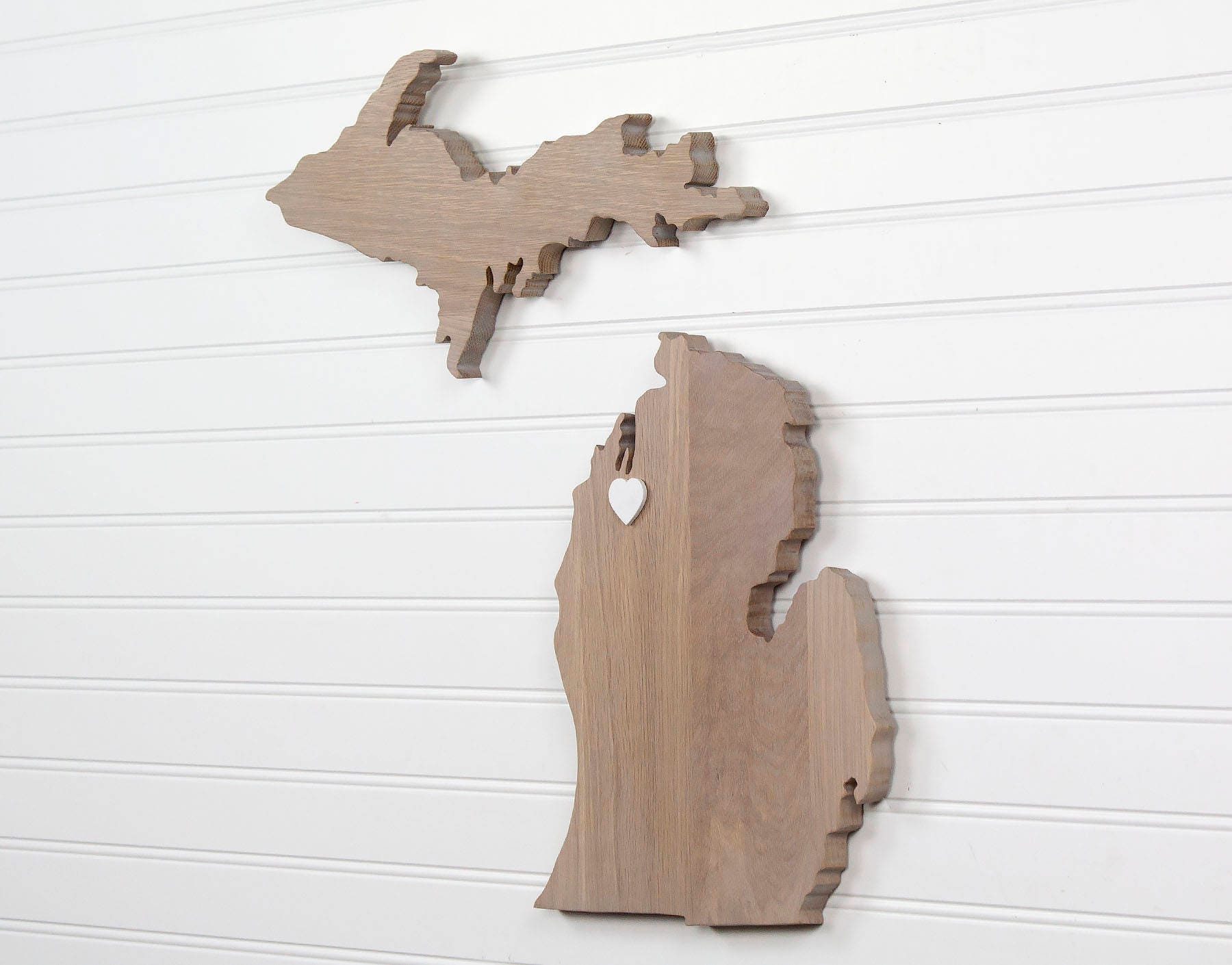 Michigan State Shape Wood Sign Cutout Wall Art. Modern Rustic ...