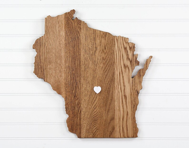 Wisconsin State Shape Wood Sign Cutout Wall Art. Modern - Etsy