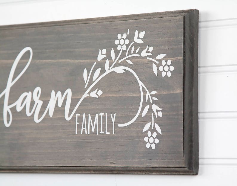 Farm Family Wood Sign With Modern Floral Design. 3 Sizes 9 - Etsy