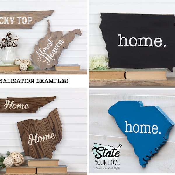Home State Sign - Etsy