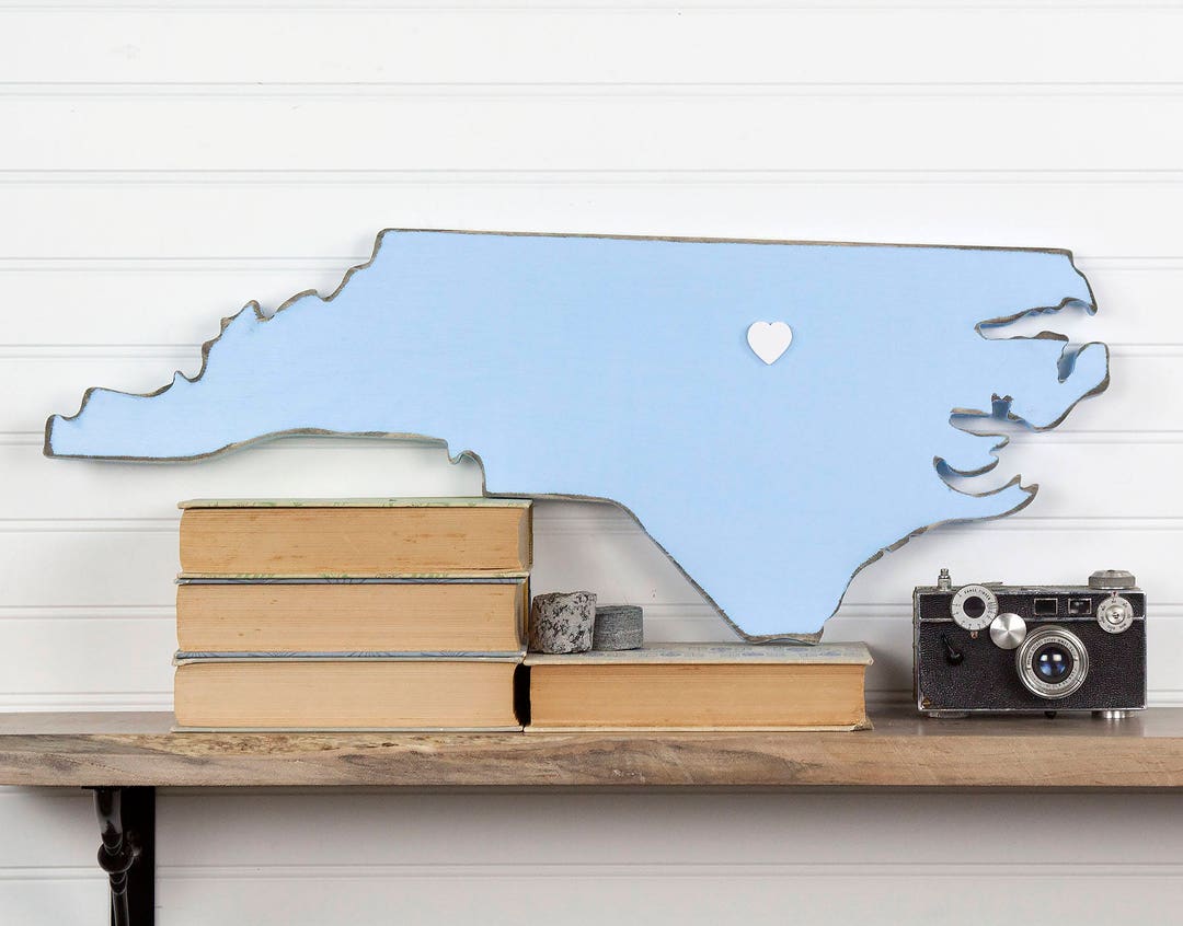 North Carolina Home State Wood Sign Cutout Silhouette Wall Art ...