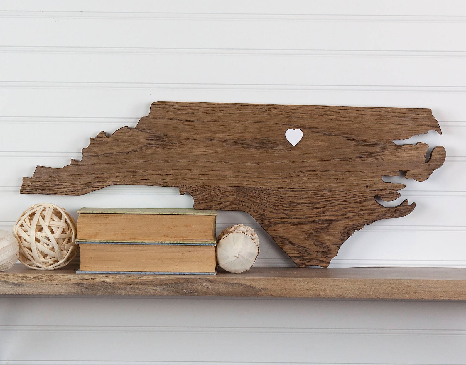 North Carolina State Shape Wood Sign Cutout Wall Art. Modern Rustic ...