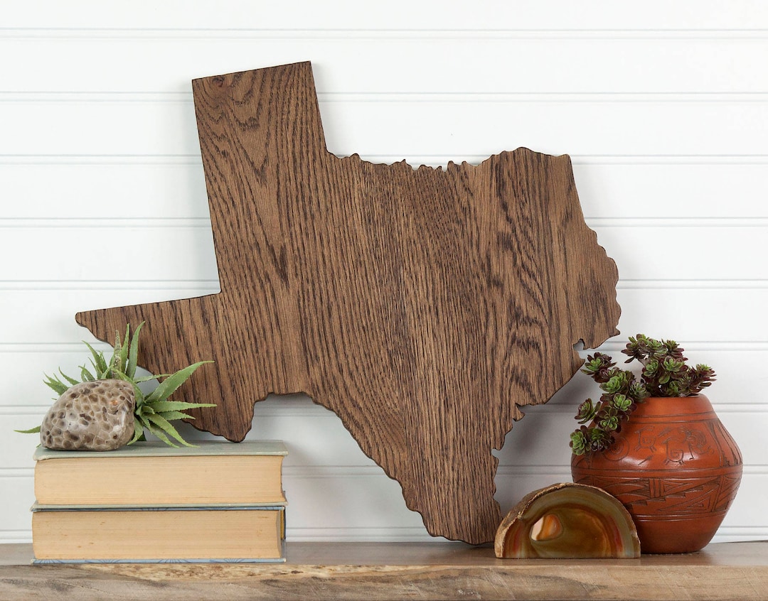 Texas State Shape Wood Sign Cutout Wall Art. Modern Rustic, Farmhouse ...