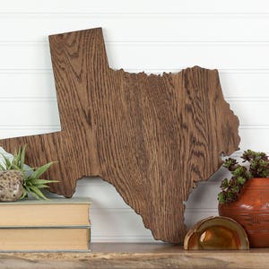 Texas State Shape Wood Sign Cutout Wall Art. Modern Rustic, Farmhouse ...