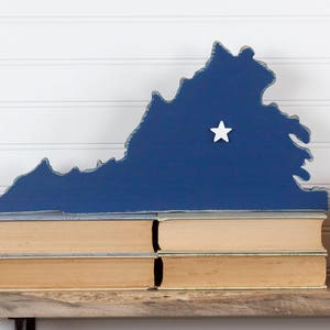 Virginia Home State Wood Sign Cutout Silhouette Wall Art Personalized ...