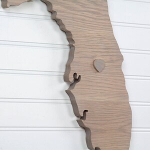 Florida State Shape Wood Sign Cutout Wall Art. Modern Rustic, Farmhouse ...