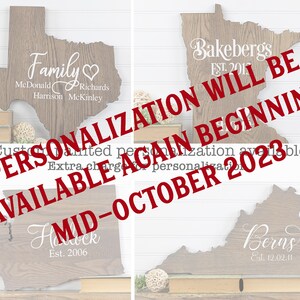 Virginia State Shape Wood Sign Cutout Wall Art. Modern Rustic ...