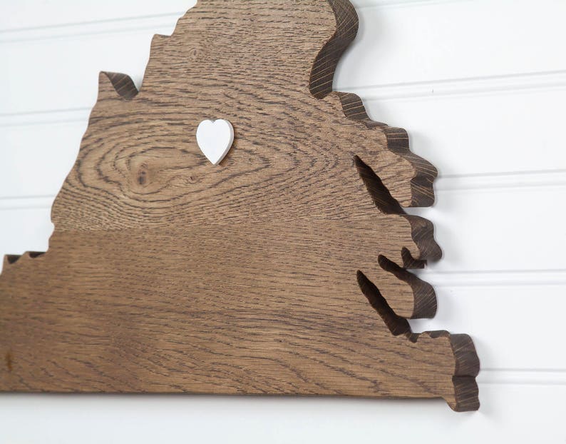Virginia State Shape Wood Sign Cutout Wall Art. Modern Rustic - Etsy