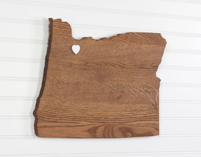 Oregon State Shape Wood Sign Cutout Wall Art. Modern Rustic | Etsy