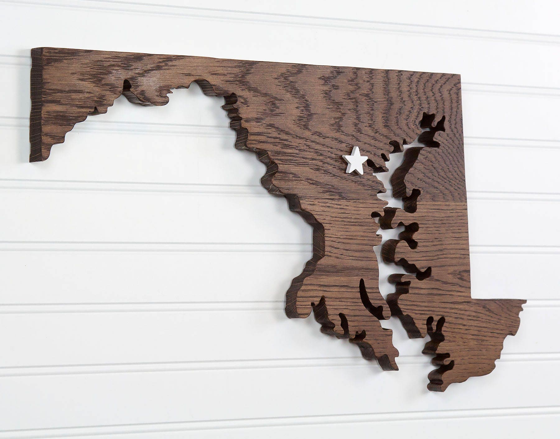 Maryland State Shape Wood Sign Cutout Wall Art. Modern Rustic ...