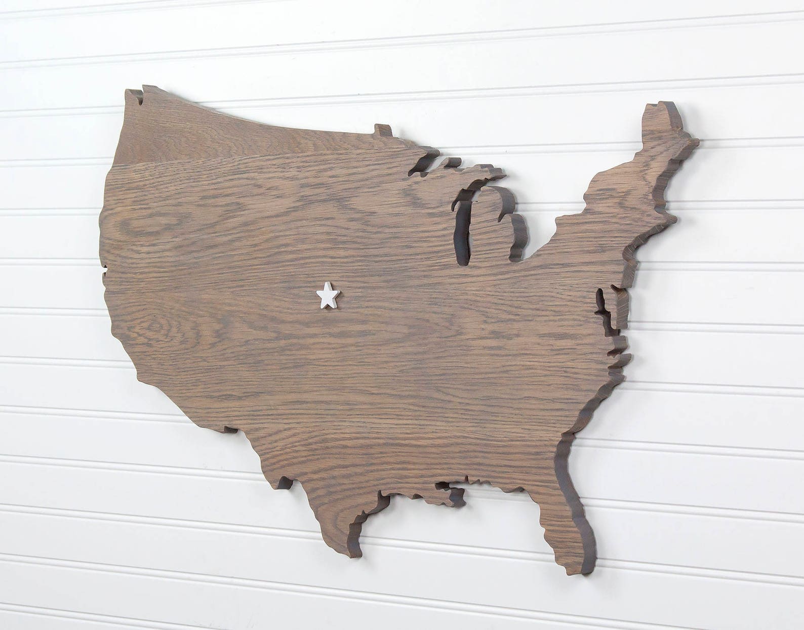United States Shape Wood Cutout Sign Wall Art. 27 Inches Wide ...
