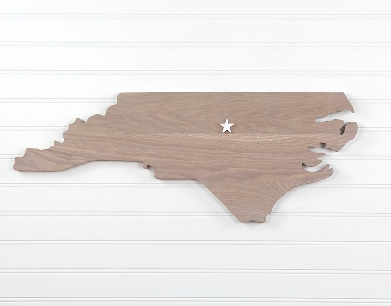 North Carolina State Shape Wood Sign Cutout Wall Art. Modern Rustic ...