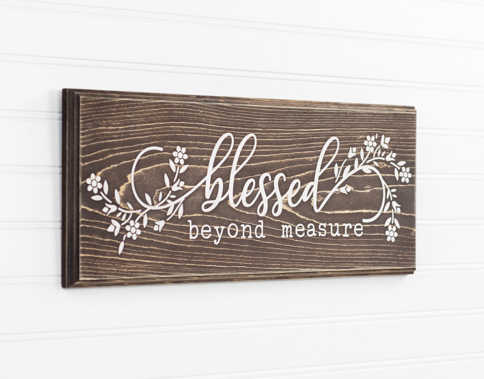 Blessed Beyond Measure Wood Sign Wall Art - 3 Sizes. Christian ...