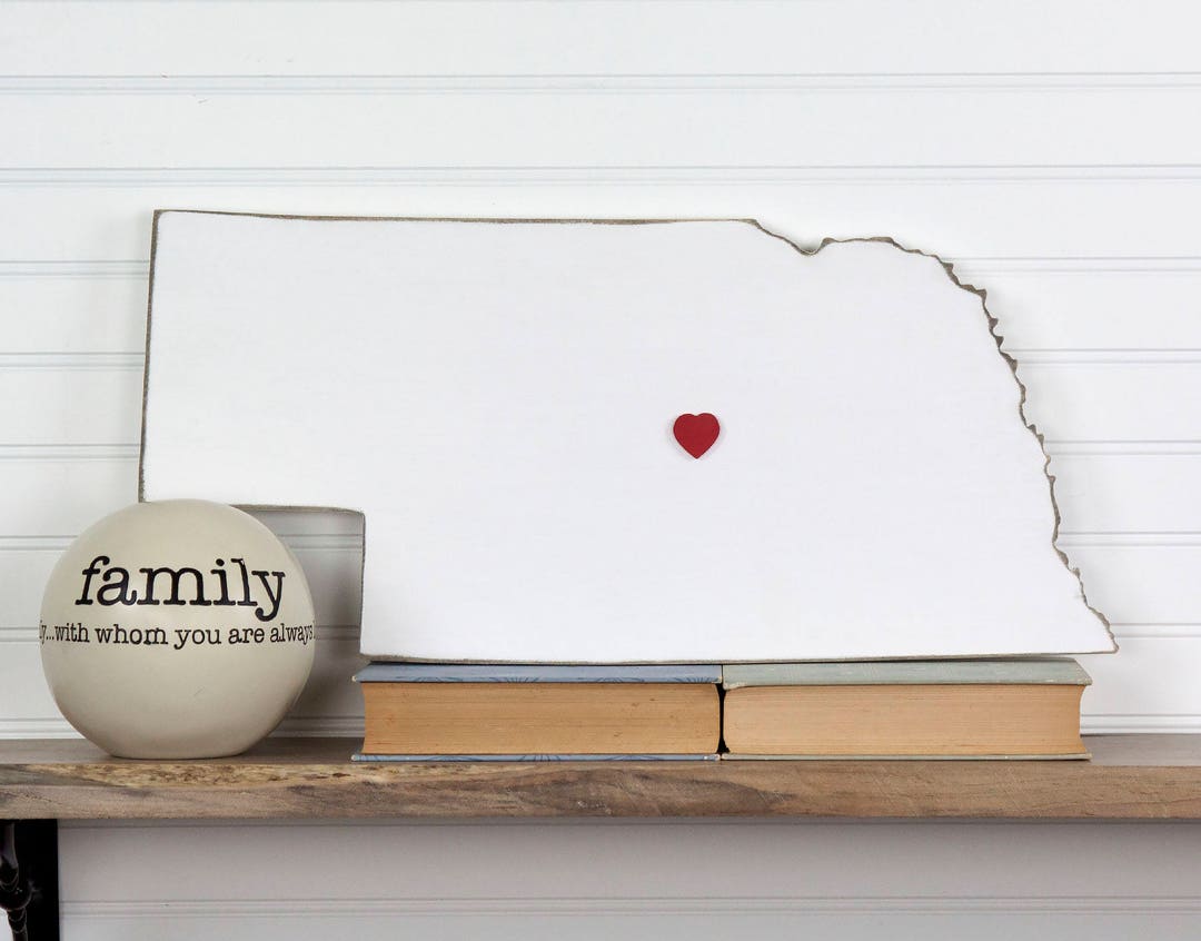 Nebraska Home State Wood Sign Cutout Silhouette Wall Art Personalized ...
