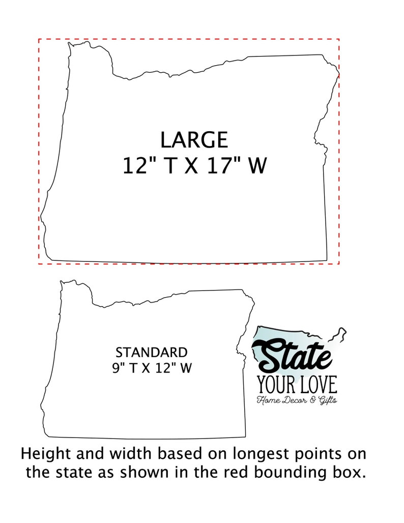 Oregon State Shape Wood Sign Cutout Wall Art. Modern Rustic - Etsy