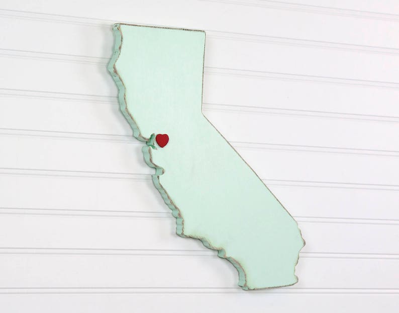 California Home State Wood Sign Cutout Silhouette Wall Art | Etsy