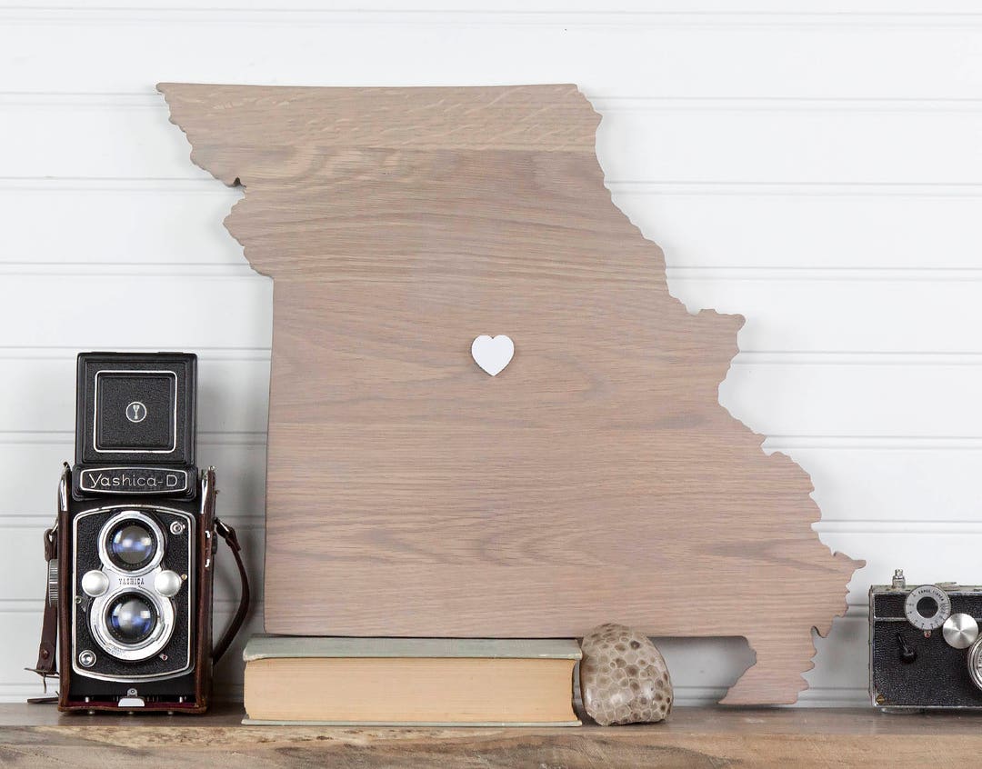Missouri State Shape Wood Sign Cutout Wall Art. Modern Rustic ...