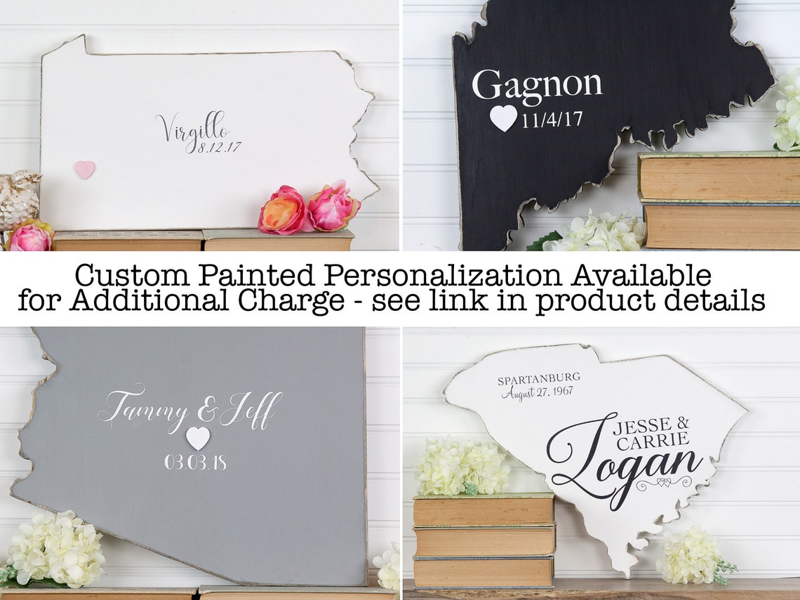 Virginia Home State Wood Sign Cutout Silhouette Wall Art | Etsy