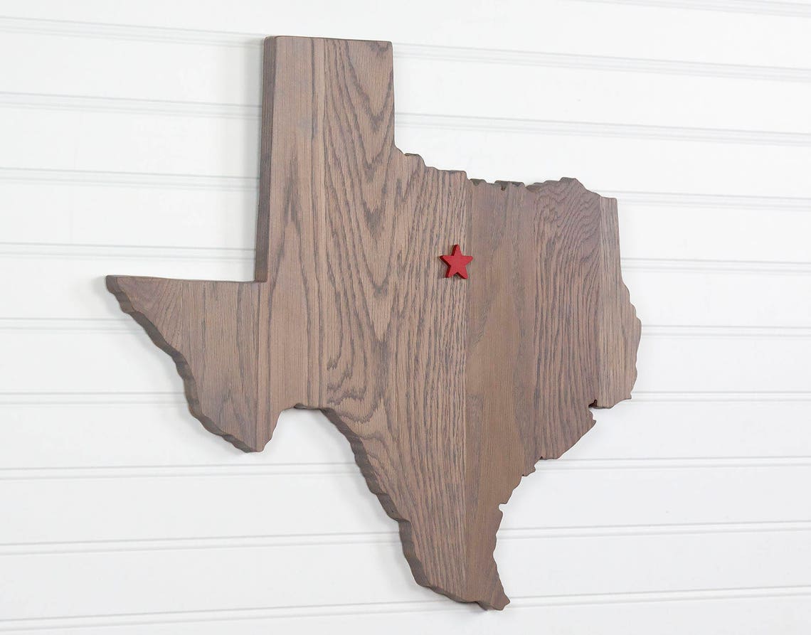 Texas State Shape Wood Sign Cutout Wall Art. Modern Rustic - Etsy