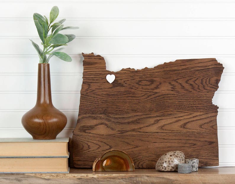 Oregon State Shape Wood Sign Cutout Wall Art. Modern Rustic - Etsy