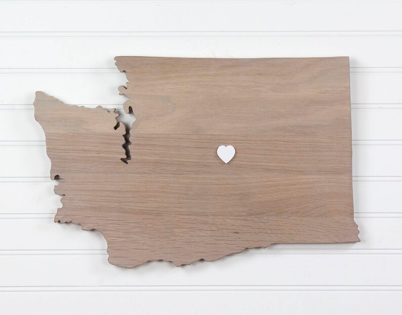 Washington State Shape Wood Sign Cutout Wall Art. Modern - Etsy