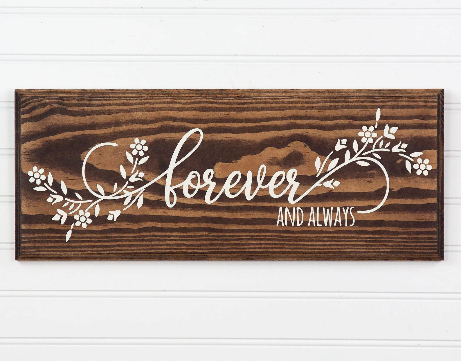 Forever and Always Wood Sign With Floral Design. 3 Sizes 9 | Etsy