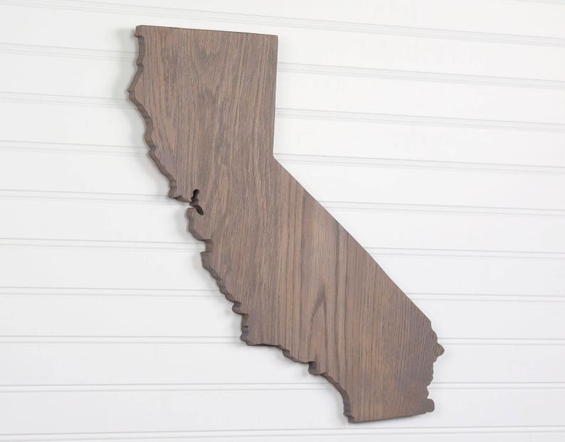 California State Shape Wood Sign Cutout Wall Art. Modern Rustic ...