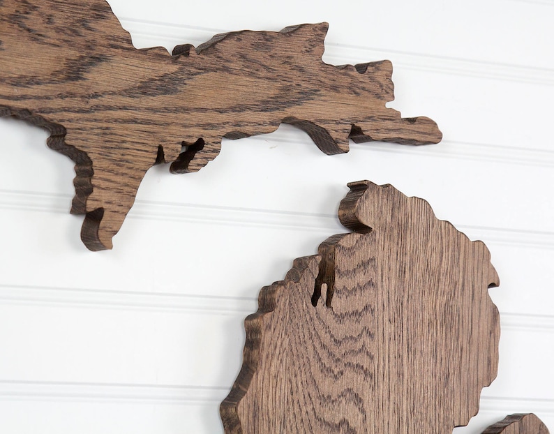 Michigan State Shape Wood Sign Cutout Wall Art. Modern Rustic | Etsy
