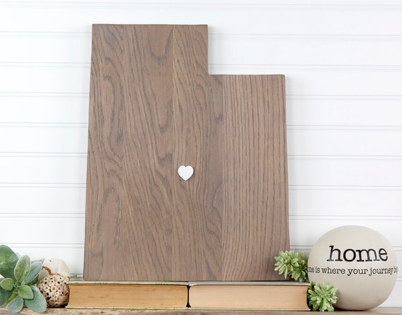 Utah State Shape Wood Sign Cutout Wall Art. Modern Rustic | Etsy
