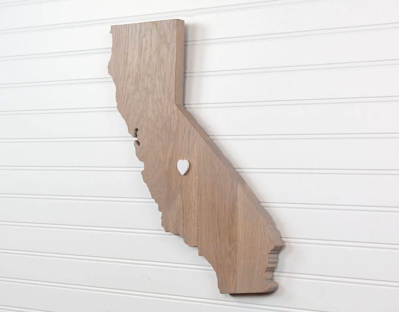 California State Shape Wood Sign Cutout Wall Art. Modern | Etsy