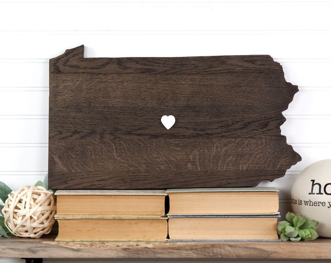 Pennsylvania Sign, Home Sign, Wood State - Etsy