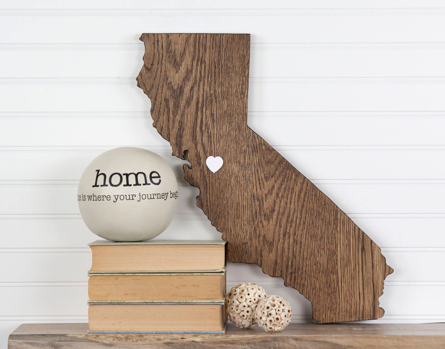 California State Shape Wood Sign Cutout Wall Art. Modern Rustic ...