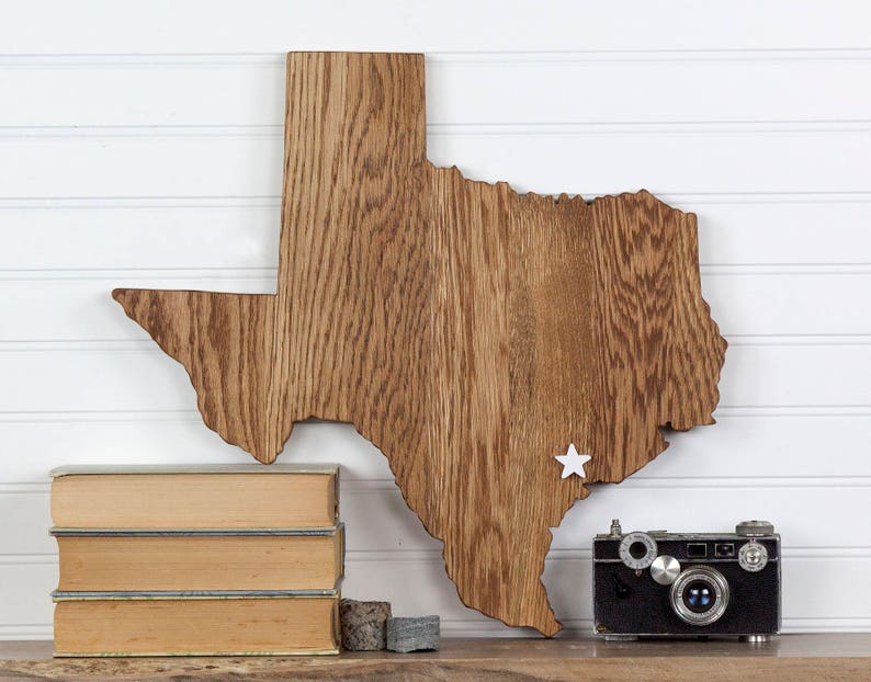 Texas State Shape Wood Sign Cutout Wall Art. Modern Rustic, Farmhouse ...
