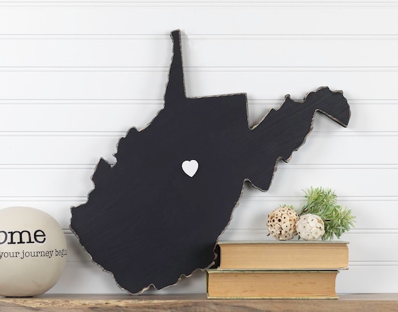 West Virginia Home State Wood Sign Cutout Silhouette Wall Art - Etsy
